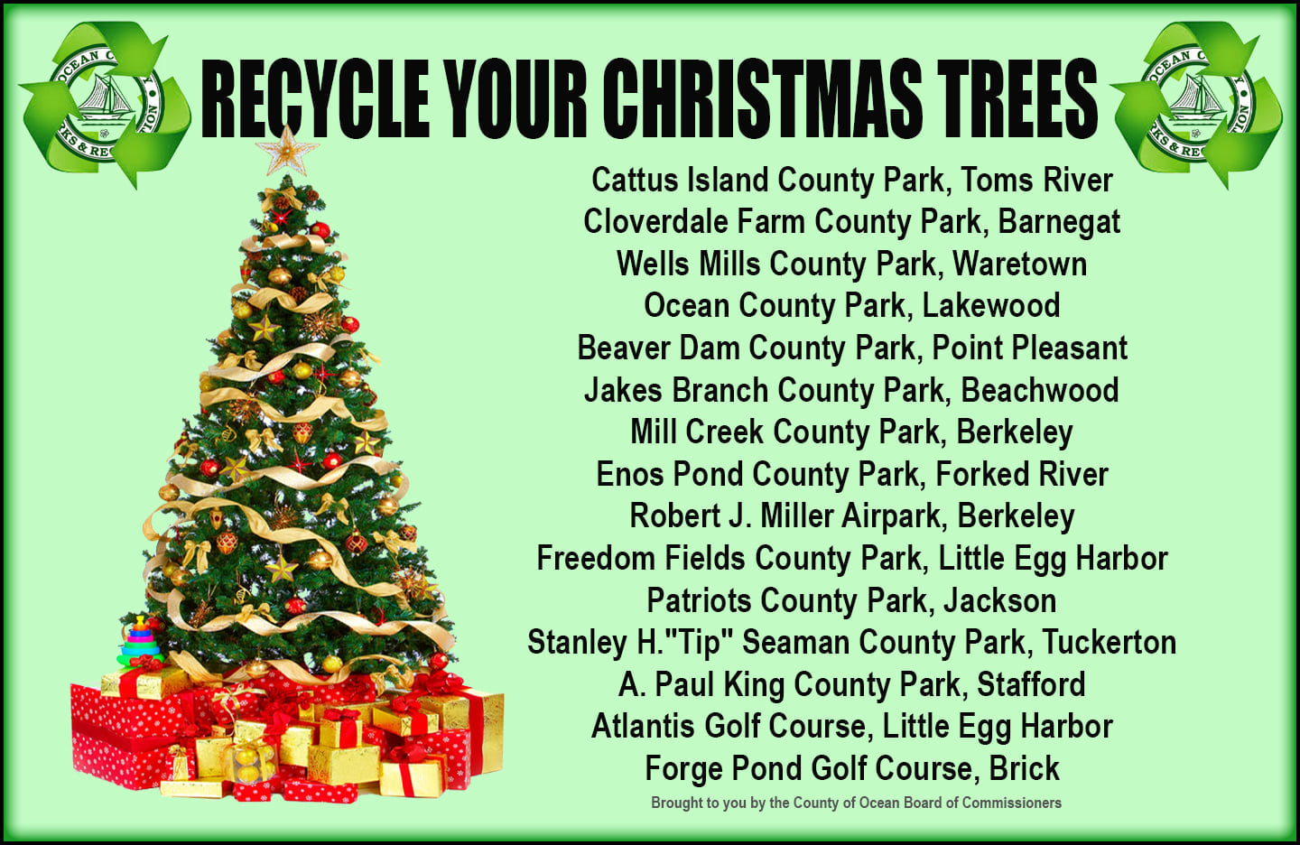 Recycle your tree ! - Ocean County Tourism