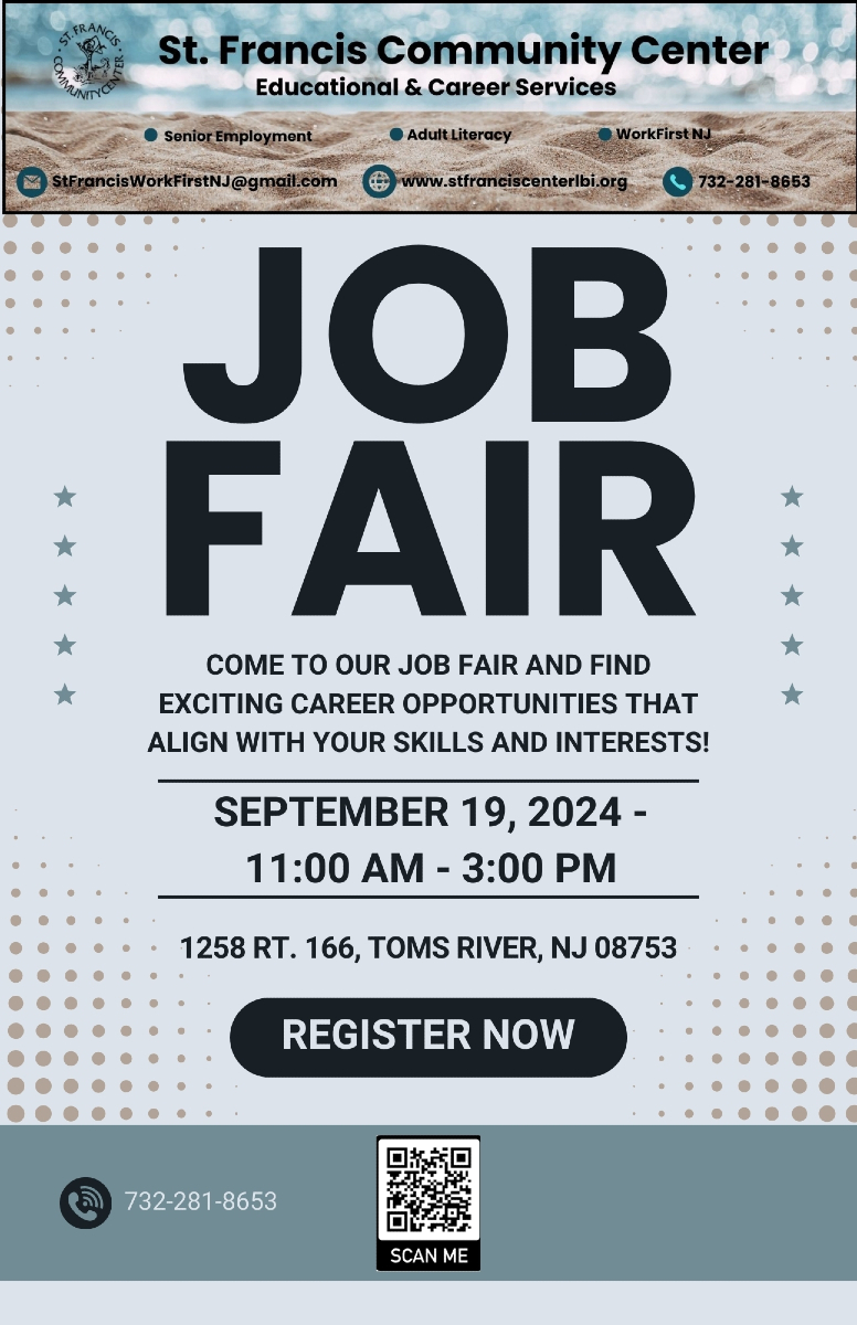 St. Francis Community Center Job Fair! | Ocean County Tourism