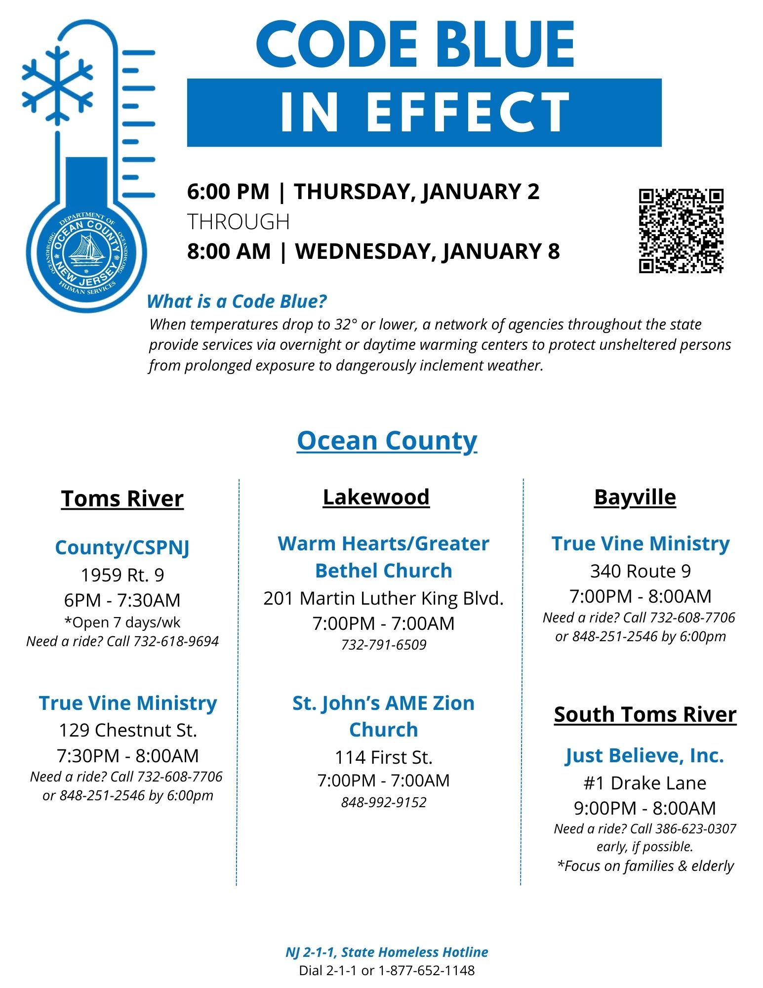 Code Blue… | Ocean County Tourism