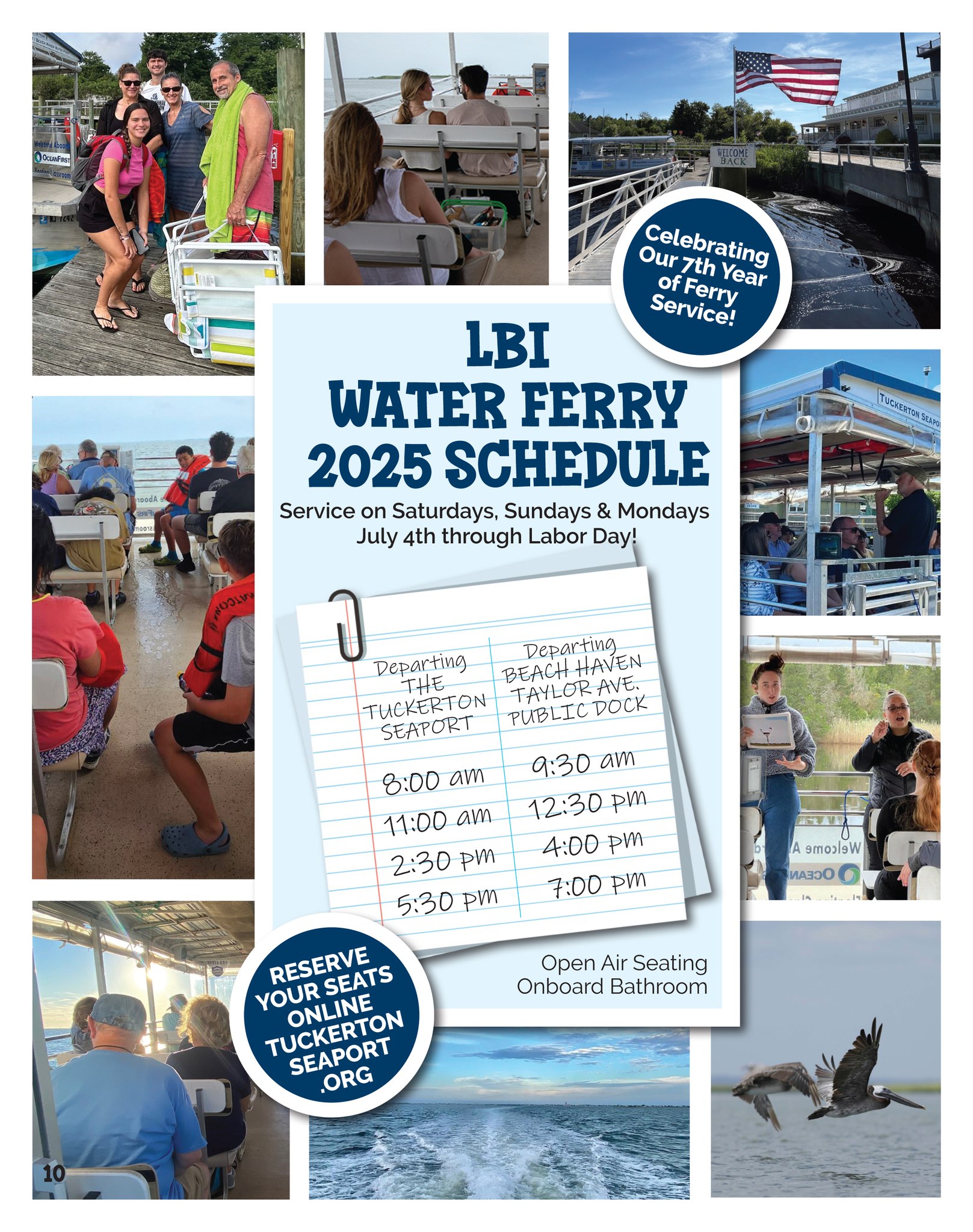 LBI Water Ferry 2025 Schedule – Tuckerton Seaport | Ocean County Tourism