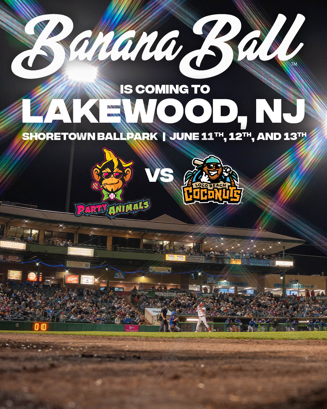 Banana Ball is Coming to Lakewood, NJ! Shoretown Ballpark! | Ocean ...